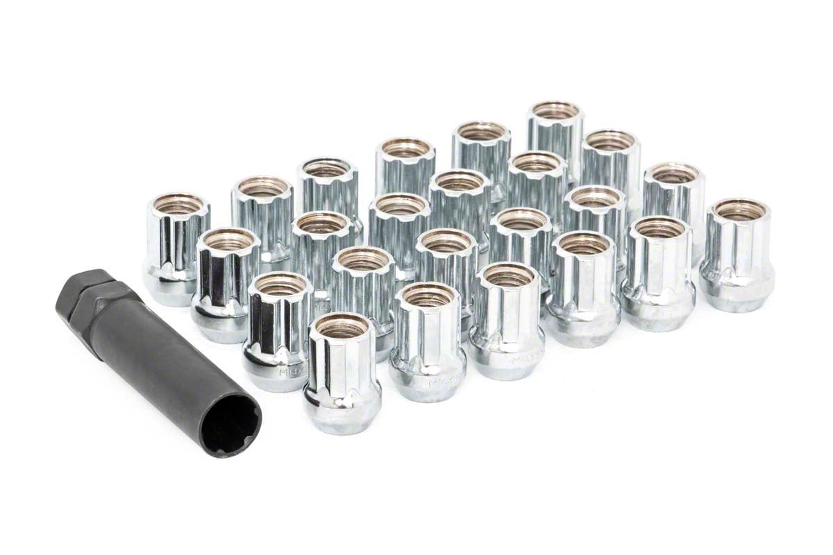 Rough Country Tundra Chrome Open End Style Lug Nut Kit; M14 x 1.5; Set ...