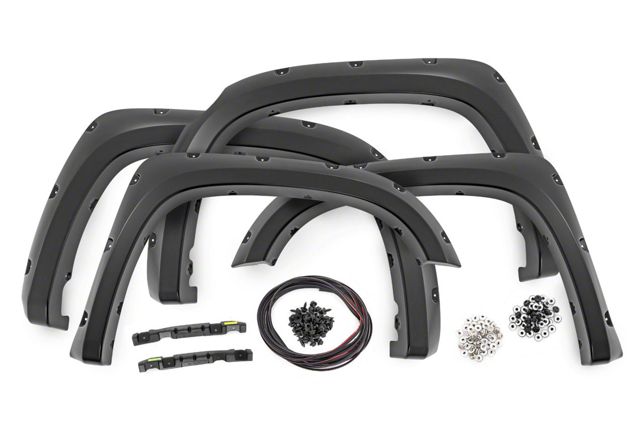 Rough Country Suspension Tundra Pocket Fender Flares; Wind Chill Pearl ...