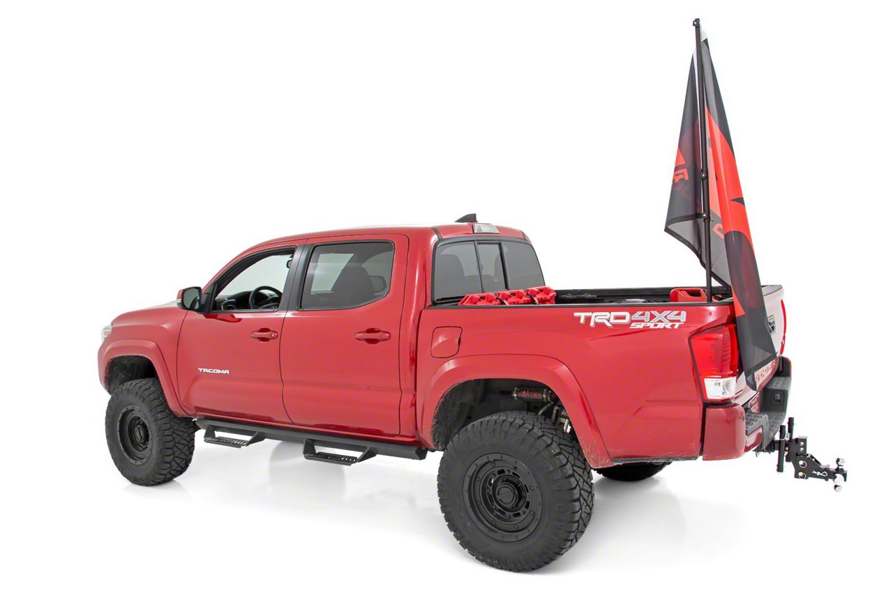 Rough Country Tundra Universal Bed Rail Flag Pole Holder with Rough ...