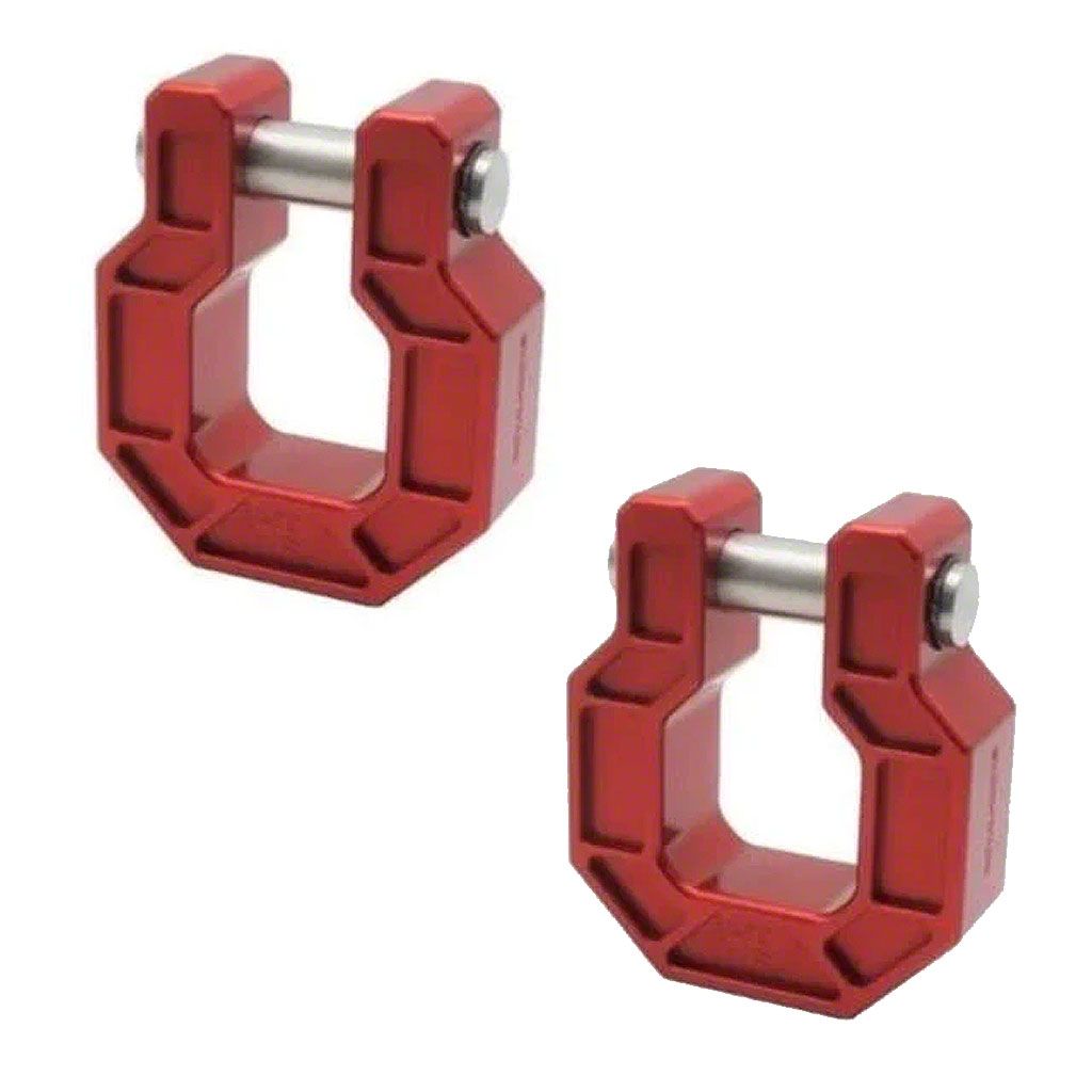 Royal Hooks Jeep Gladiator Aluminum Royal Show Shackles; Red RHO-12017 ...