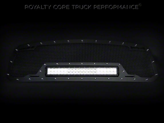 Royalty Core Titan XD RCRX LED Race Line Upper Grille Insert; Satin Black 14792 (16-19 Titan XD ...