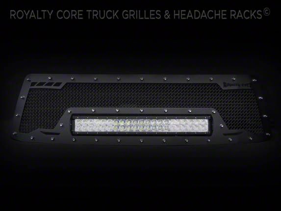 Royalty Core Tundra RCRX LED Race Line Upper Grille Insert; Satin Black 14571 (10-13 Tundra ...