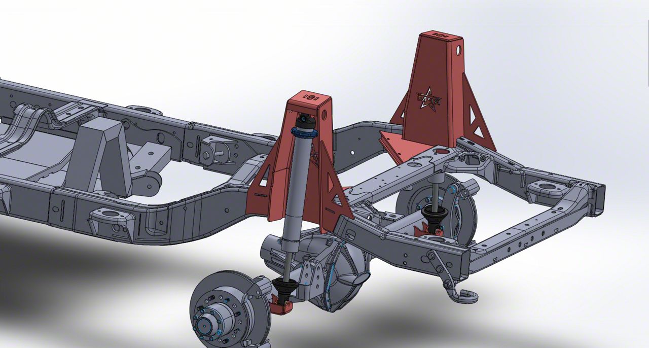 RPM Steering Jeep Wrangler Rear 14-Inch Coil-Over Towers without Bump ...