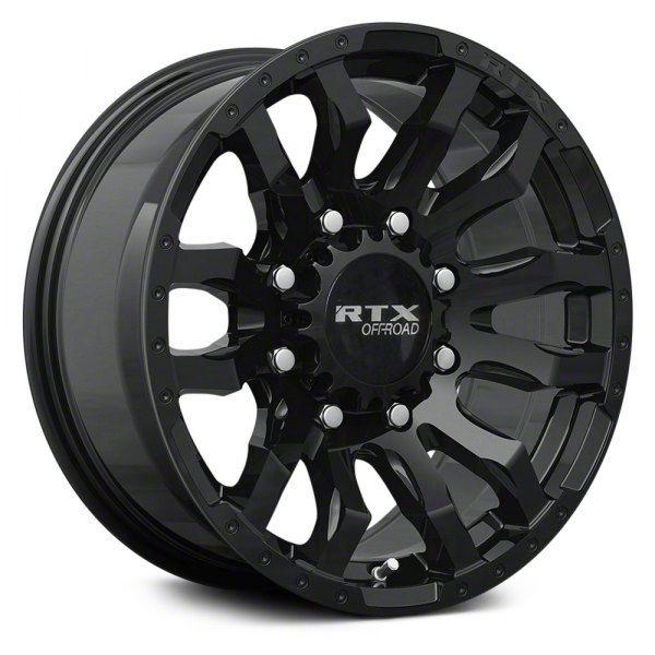 RTX Offroad Wheels Titan Patton Gloss Black 6-Lug Wheel; 18x9; 10mm ...