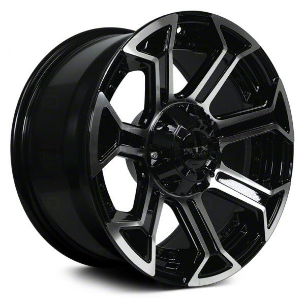 RTX Offroad Wheels Tundra Peak Gloss Black Machined 6-Lug Wheel; 22x10 ...