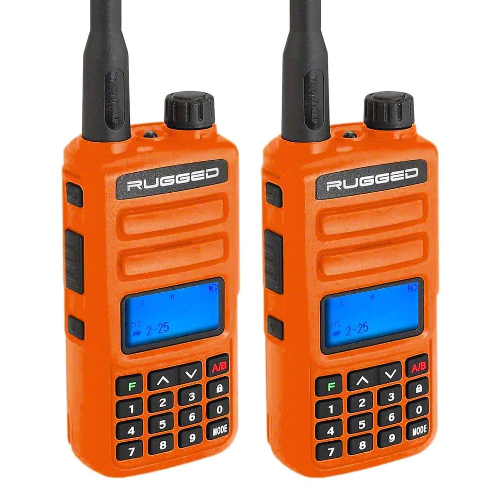 Rugged Radios Jeep Gladiator GMR2 GMRS and FRS Two Way Handheld Radios; Safety Orange GMR2-ORN-2 ...