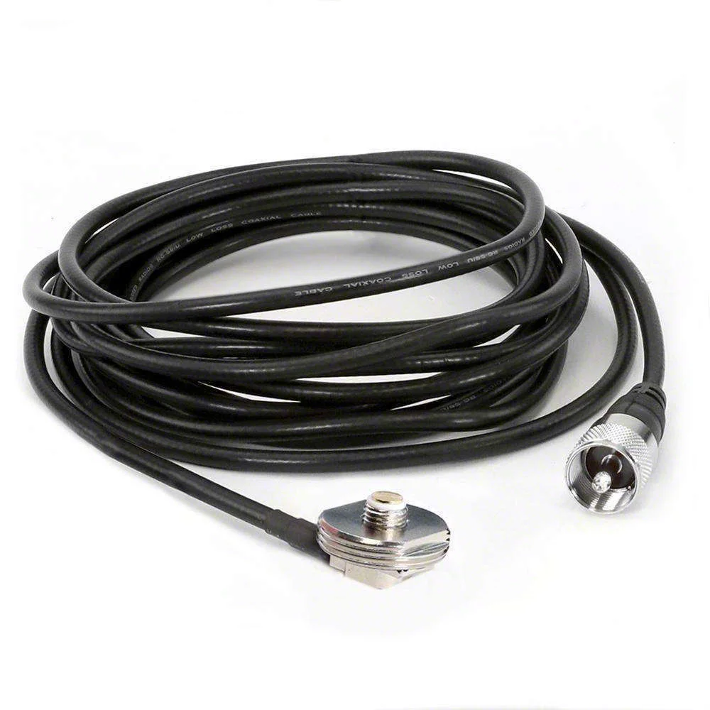 Rugged Radios Jeep Wrangler Antenna Coax Cable with 3/8 NMO Mount; 15-Foot NMO-MT-15 - Free Shipping