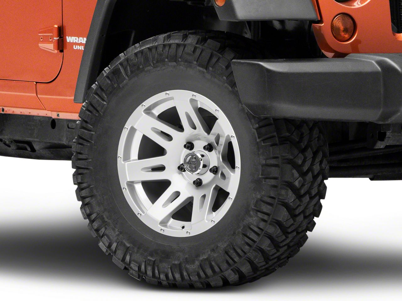 Rugged Ridge Jeep Wrangler XHD Aluminum Silver Wheel; 17x9; -12mm ...