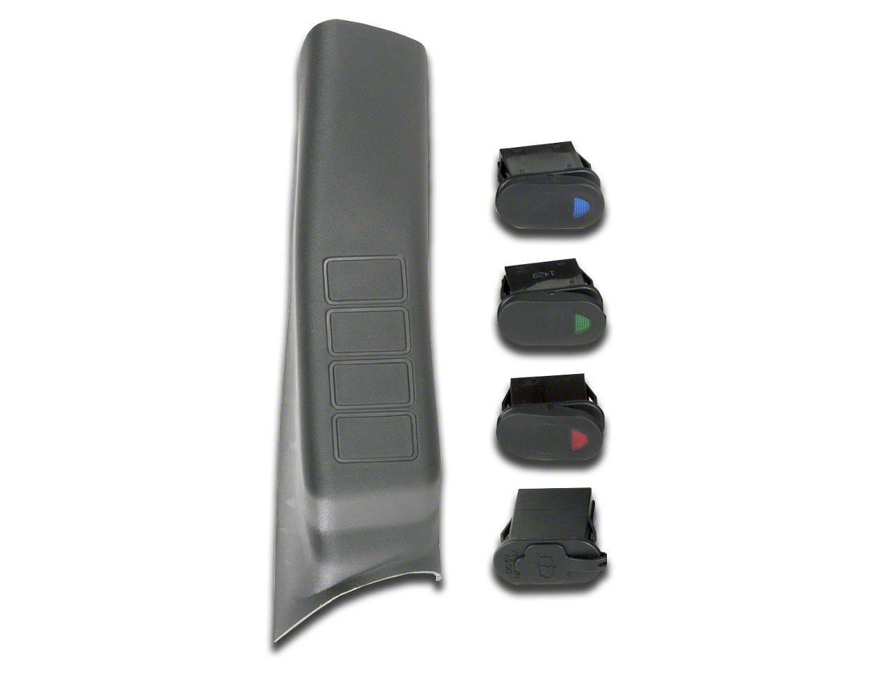 Rugged Ridge Jeep Wrangler A-Pillar Pod Switch Pod w/ USB & 3 Rocker ...