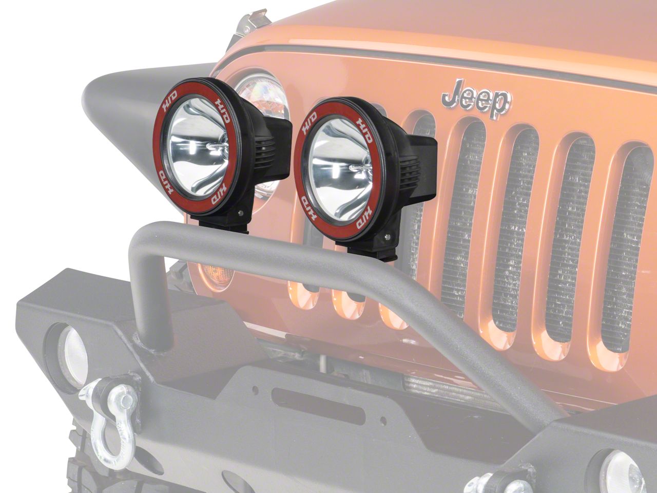 Rugged Ridge Jeep Wrangler 5-Inch Round HID Off-Road Fog Light with ...
