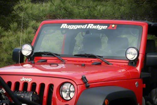 Rugged Ridge Bronco Windshield Banner; Black 12580.01 (Universal; Some ...