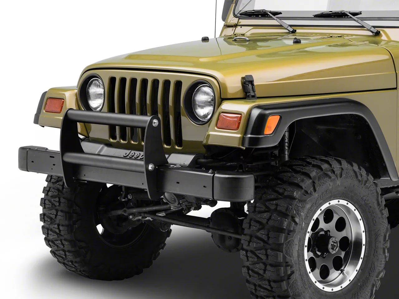 Rugged Ridge Jeep Wrangler Brush Guard - Textured Black 11511.01 (97-06 Jeep Wrangler TJ)