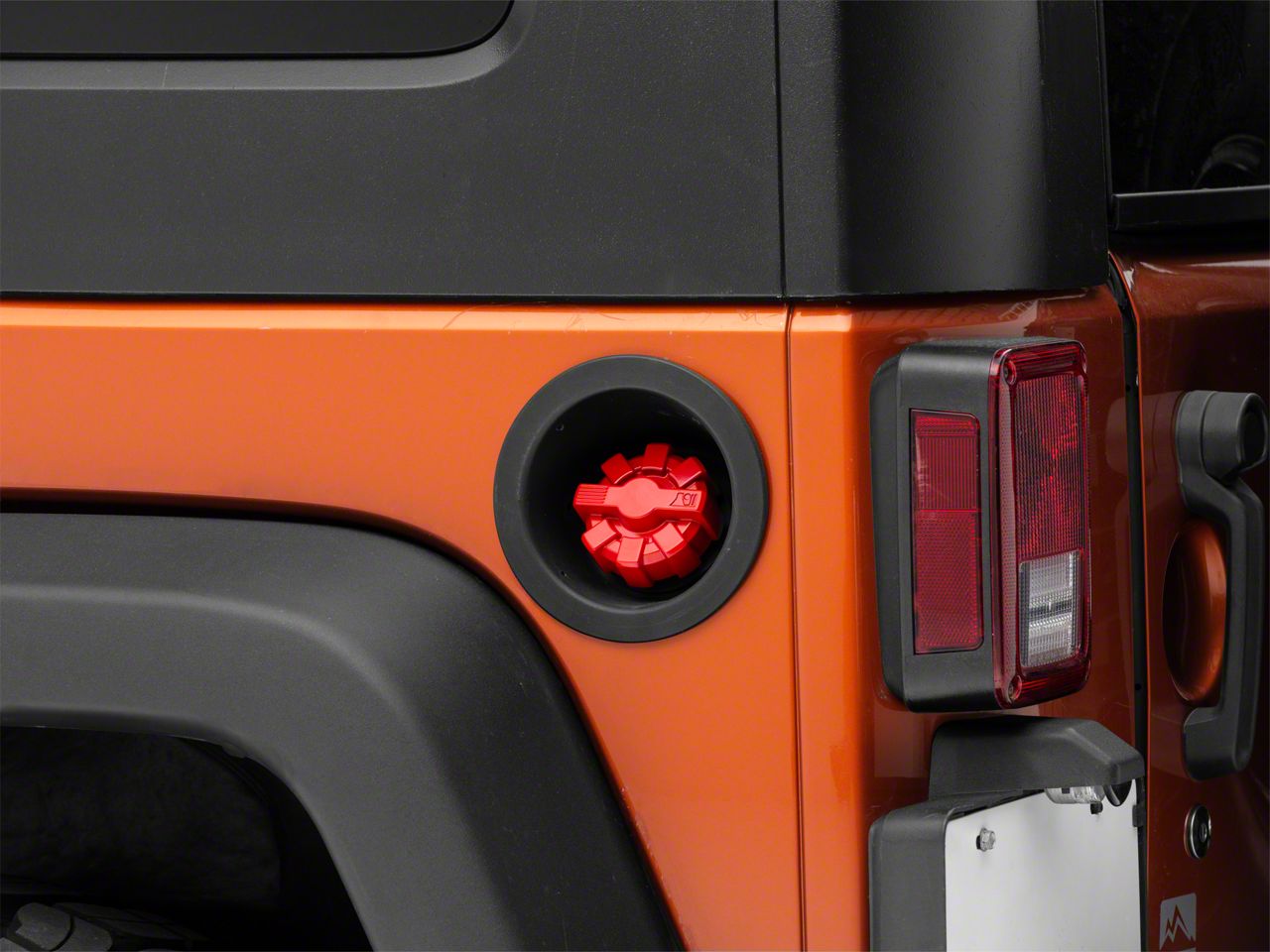 Rugged Ridge Jeep Wrangler Elite Fuel Cap; Red Aluminum 11229.12 (01-18 ...