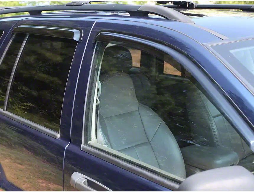 Rugged Ridge Jeep Grand Cherokee Tape-On Window Rain Deflectors; Front ...
