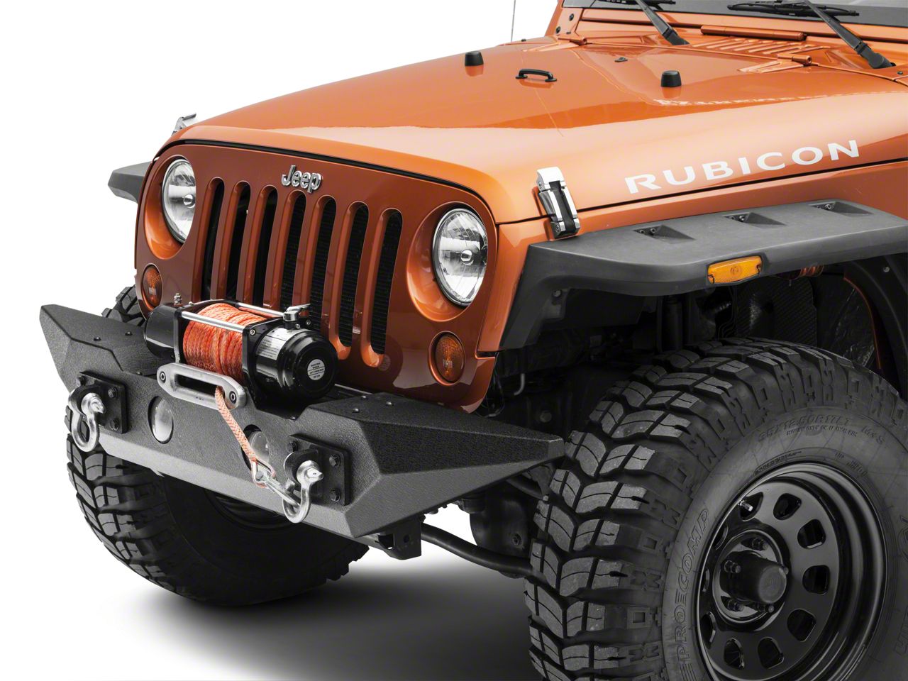 Rugged Ridge Jeep Wrangler Spartan Front Bumper with Standard Ends ...