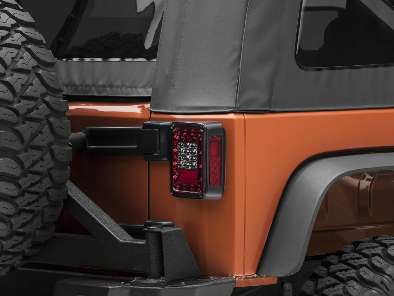 Rugged Ridge Jeep Wrangler Smoked LED Tail Light Set 12403.88 (07-18 ...