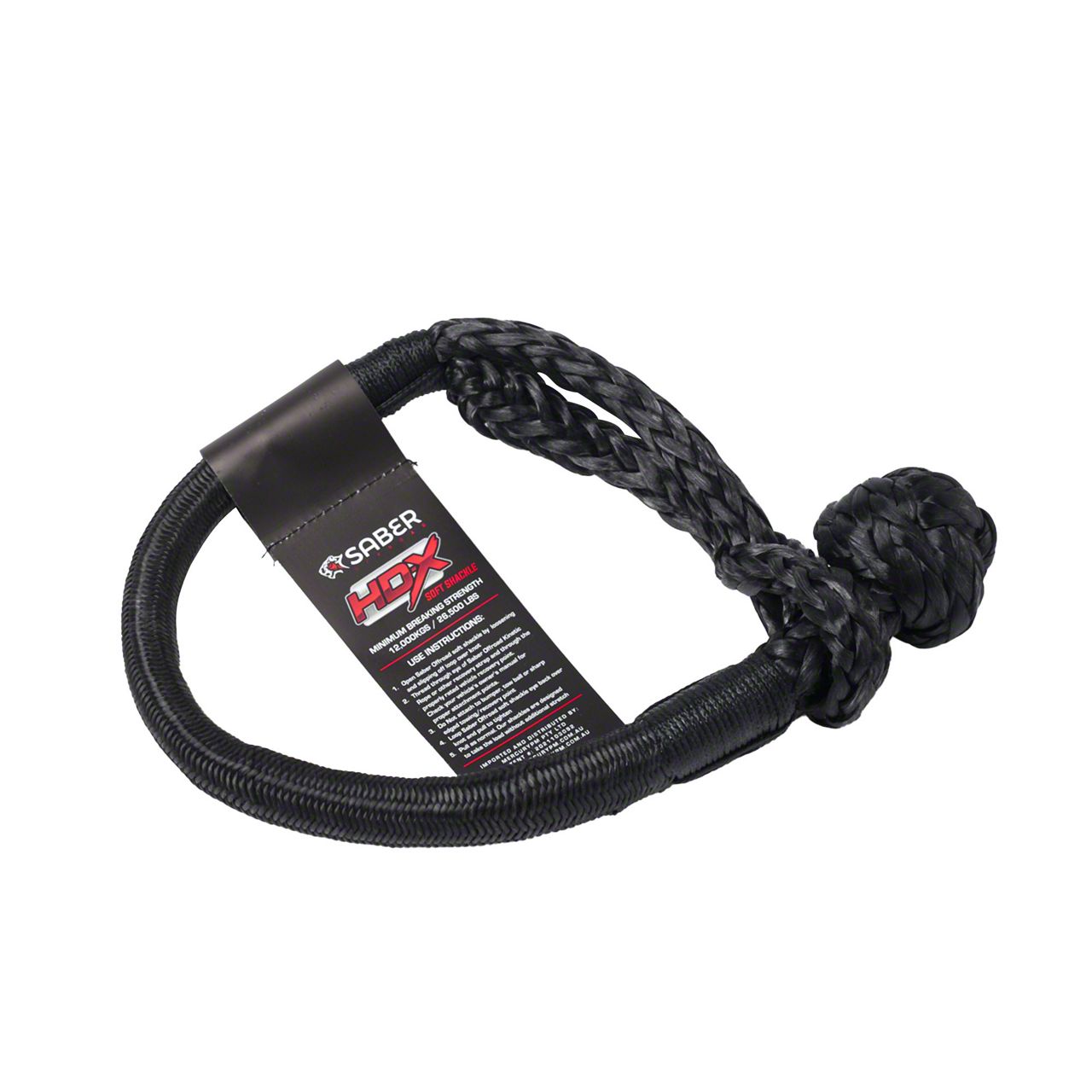 Saber Offroad Jeep Gladiator 12,000KG HDX Technora Bound Soft Shackle ...