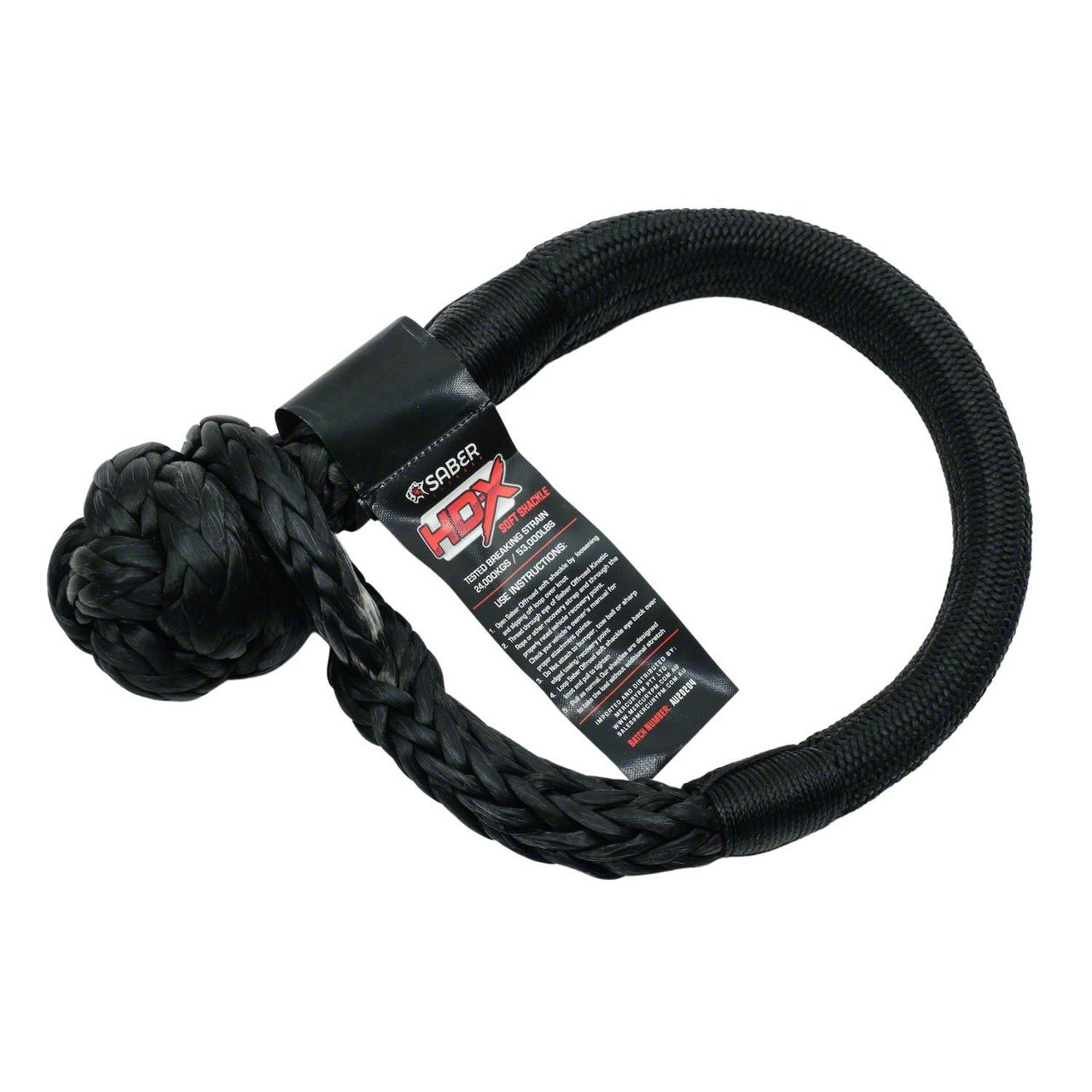 Saber Offroad Tacoma 20,000KG HDX Technora Bound Soft Shackle SBR ...