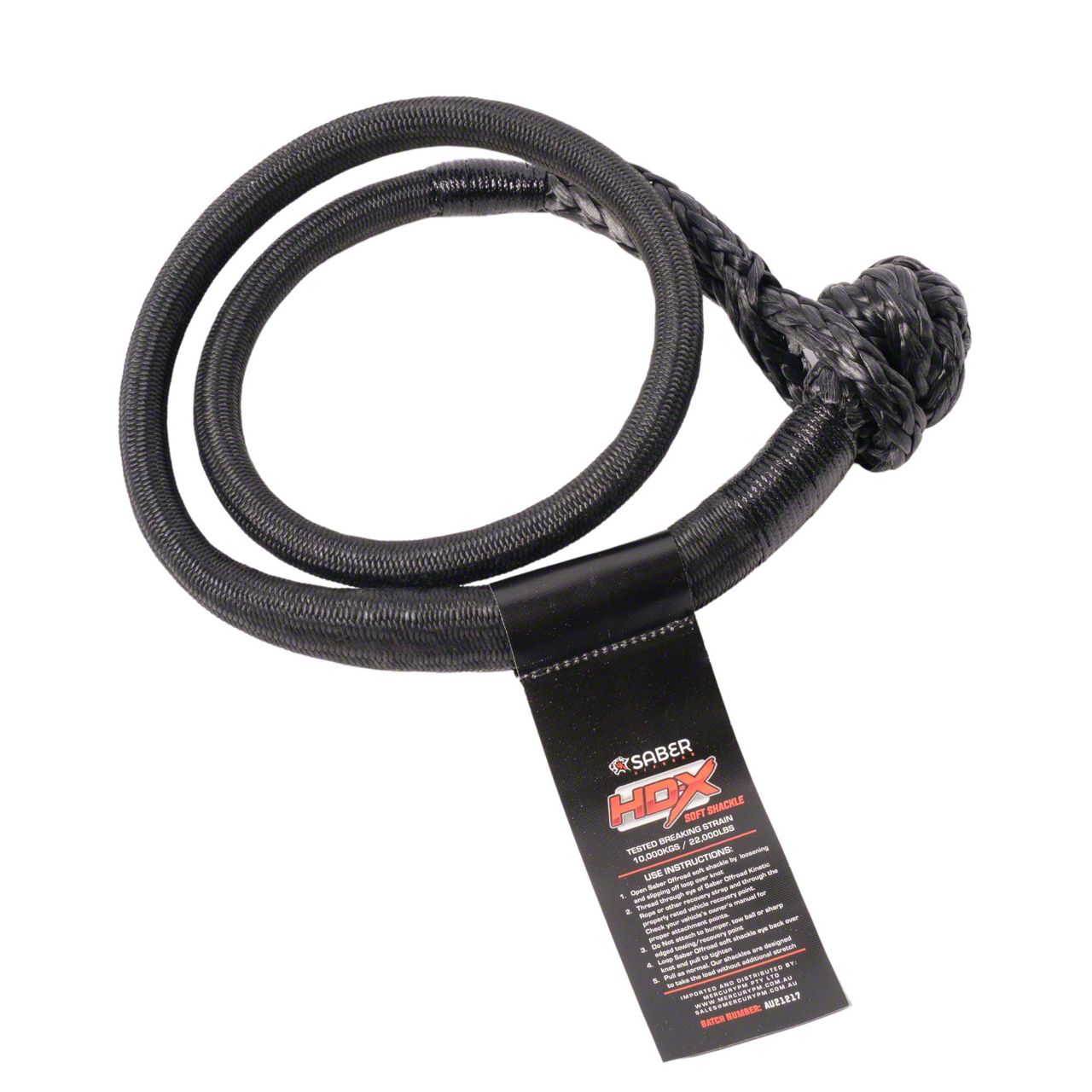 Saber Offroad Tundra 10,000KG HDX Technora SaberPro Bound Soft Shackle ...