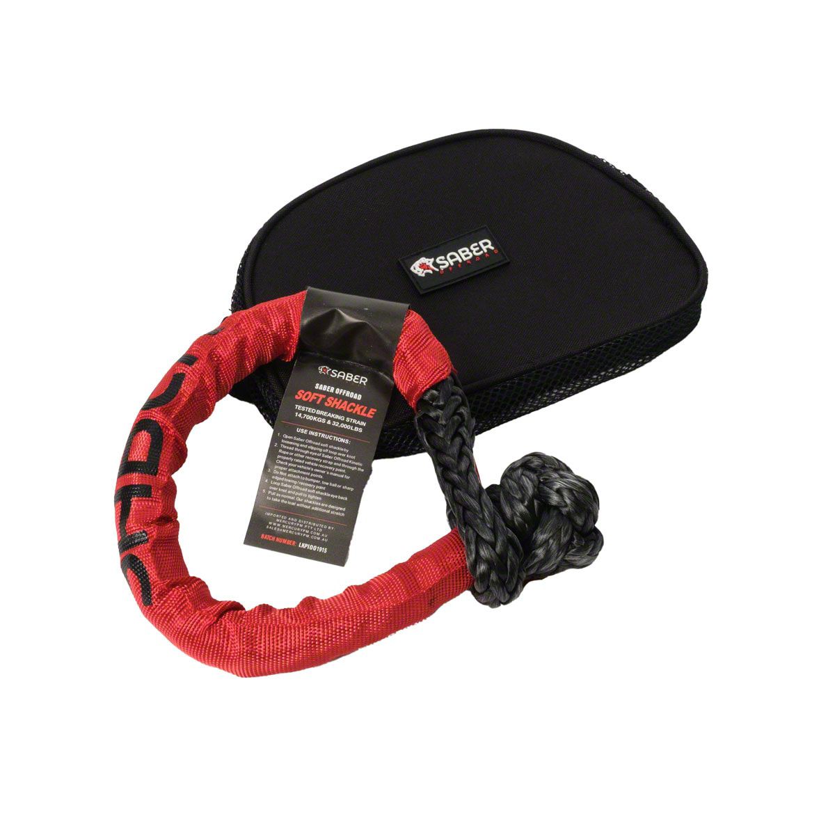 Saber Offroad Tundra 18,000KG SaberPro Soft Shackle with Sheath SBR ...