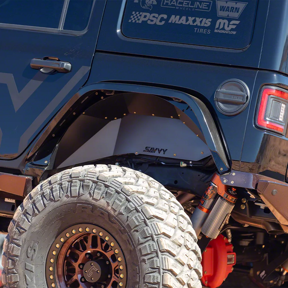 Savvy Offroad Jeep Wrangler High Clearance Aluminum Rear Inner Fenders ...