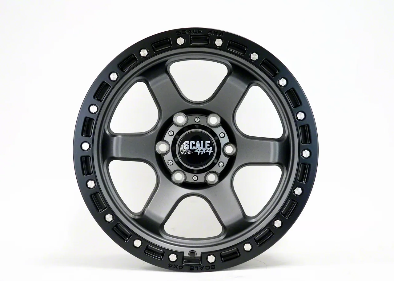 Scale 4x4 Wheels Toyota 4-Runner S03 Matte Gunmetal with Black Beadlock ...
