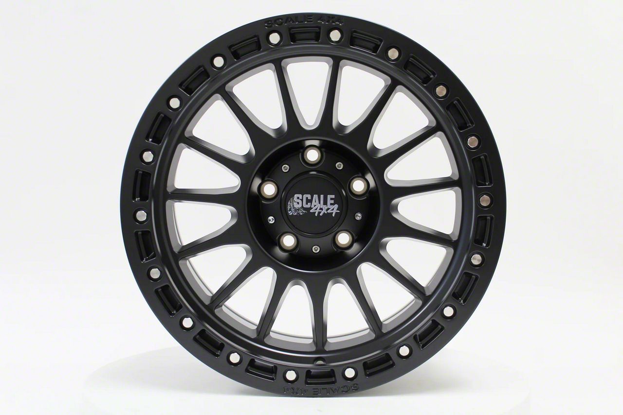 Scale 4x4 Wheels Tacoma S01 Matte Black 6-Lug Wheel; 17x9; -10mm Offset S01-7983-N10-MBK (16-23 ...