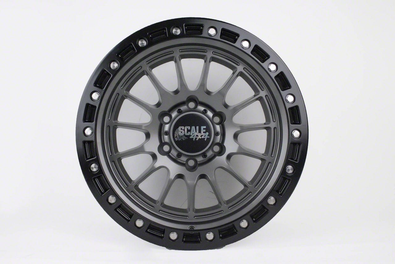 Scale 4x4 Wheels Toyota 4-Runner S04 Matte Gunmetal with Black Beadlock ...