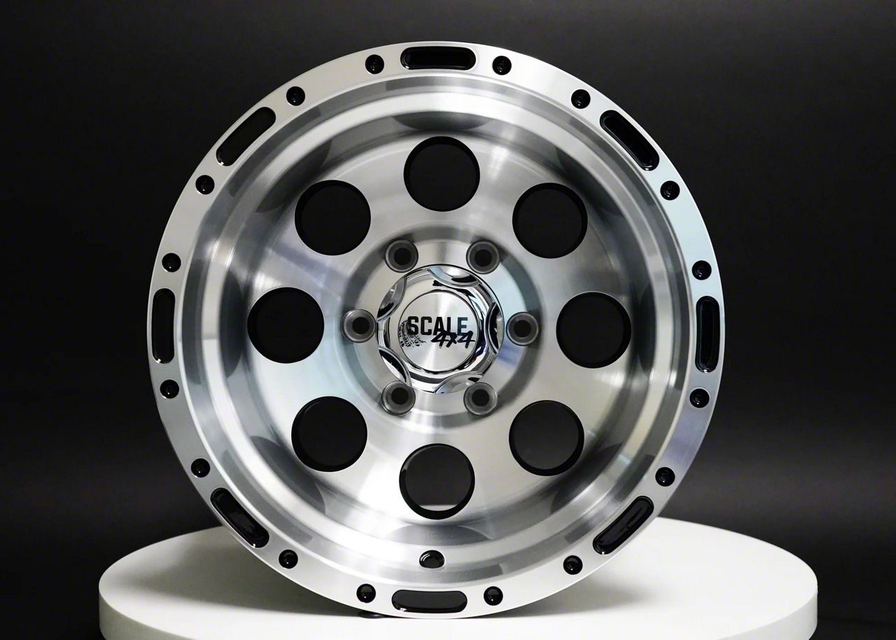 Scale 4x4 Wheels Bronco S52 Glossy Black with Machined Face 6-Lug Wheel ...