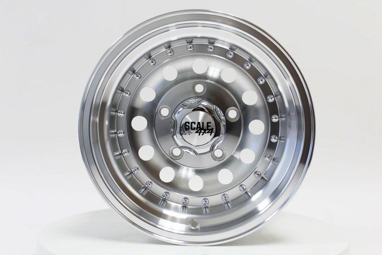 Scale 4x4 Wheels Jeep Wrangler Bandit II Machined Clear Coat Wheel ...