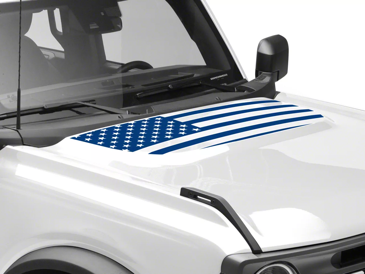 SEC10 Bronco Hood Flag Decal; Blue FB29291 (21-25 Bronco, Excluding ...