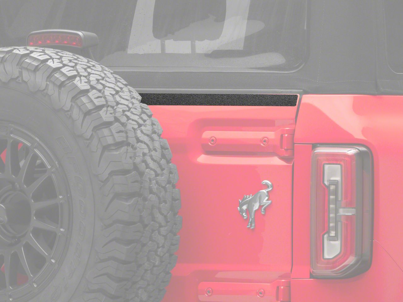 SEC10 Bronco Tailgate Top Protection Body Shield; Black FB29265 (21-25 ...