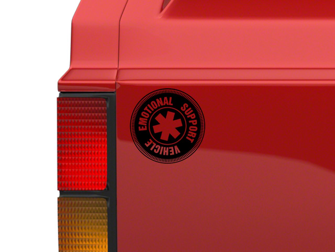 SEC10 Jeep Cherokee Emotional Support Vehicle Decal; Matte Black ...