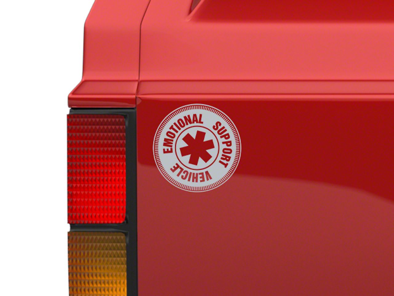 SEC10 Jeep Cherokee Emotional Support Vehicle Decal; Silver J227429 ...