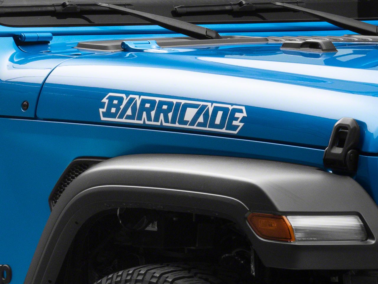 SEC10 Jeep Gladiator Barricade Outline Decal; White J172648 (Universal ...