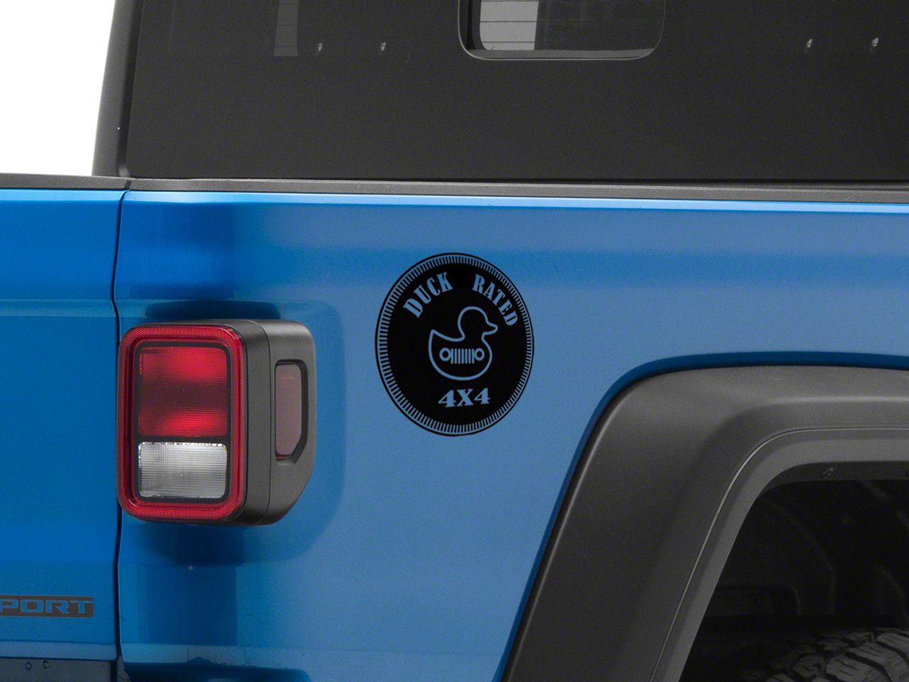 Mopar Licensed by SEC10 Jeep Gladiator Duck Rated Decal; Gloss Black ...