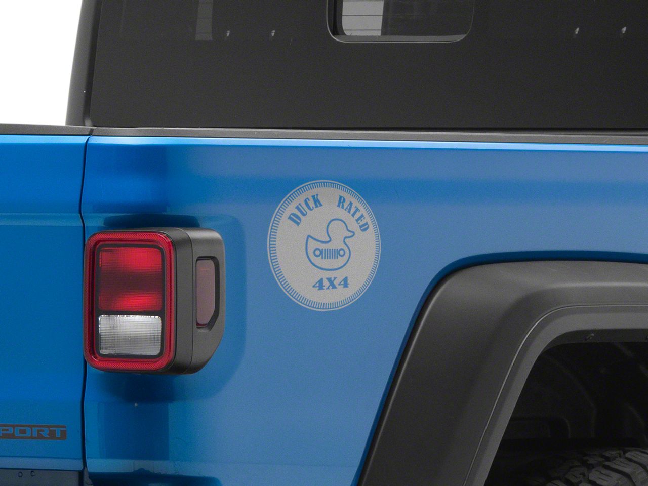 Mopar Licensed by SEC10 Jeep Gladiator Duck Rated Decal; Silver J237211 ...