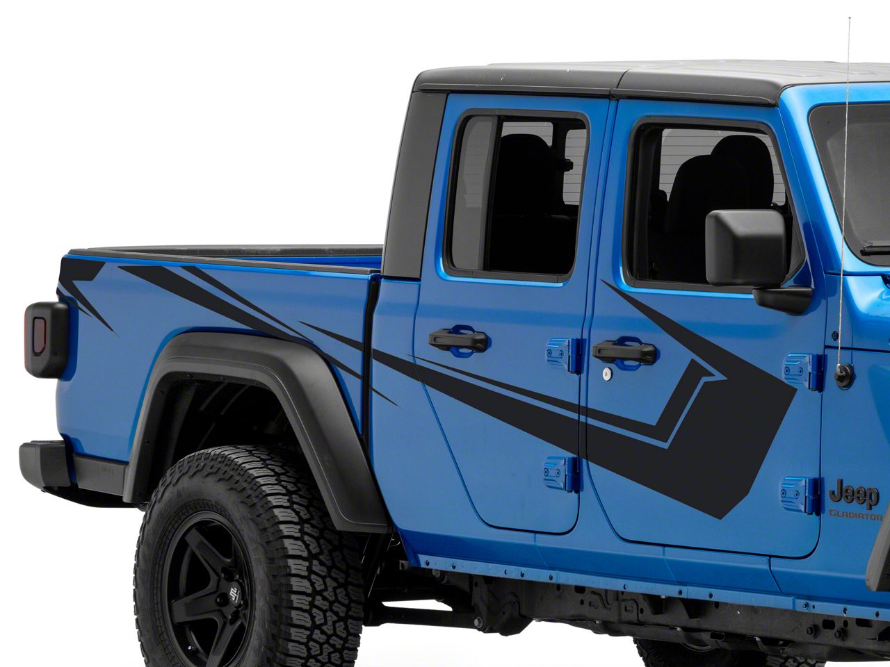 SEC10 Jeep Gladiator Side Graphic; Matte Black J210218 (20-25 Jeep ...
