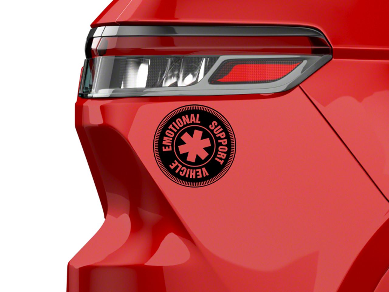 SEC10 Jeep Grand Cherokee Emotional Support Vehicle Decal; Matte Black ...