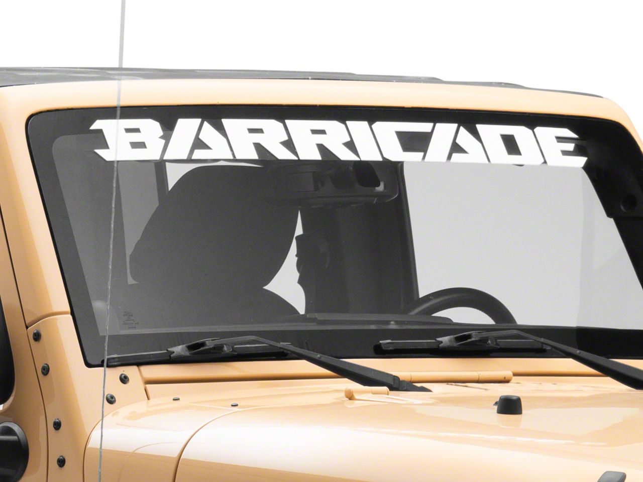 SEC10 Jeep Wrangler Barricade Windshield Decal; White J172650 (07-18 ...