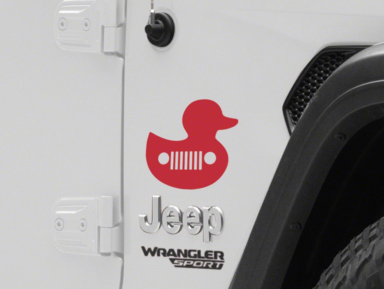 Mopar Licensed by SEC10 Jeep Wrangler Duck Silhouette Decal; Red ...