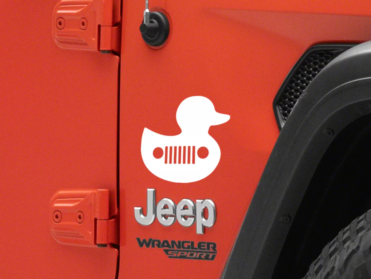 Mopar Licensed by SEC10 Jeep Wrangler Duck Silhouette Decal; White ...
