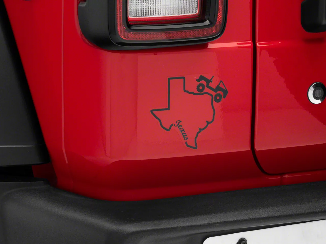 SEC10 Jeep Wrangler State Silhouette Decal; Texas J143456 (Universal ...