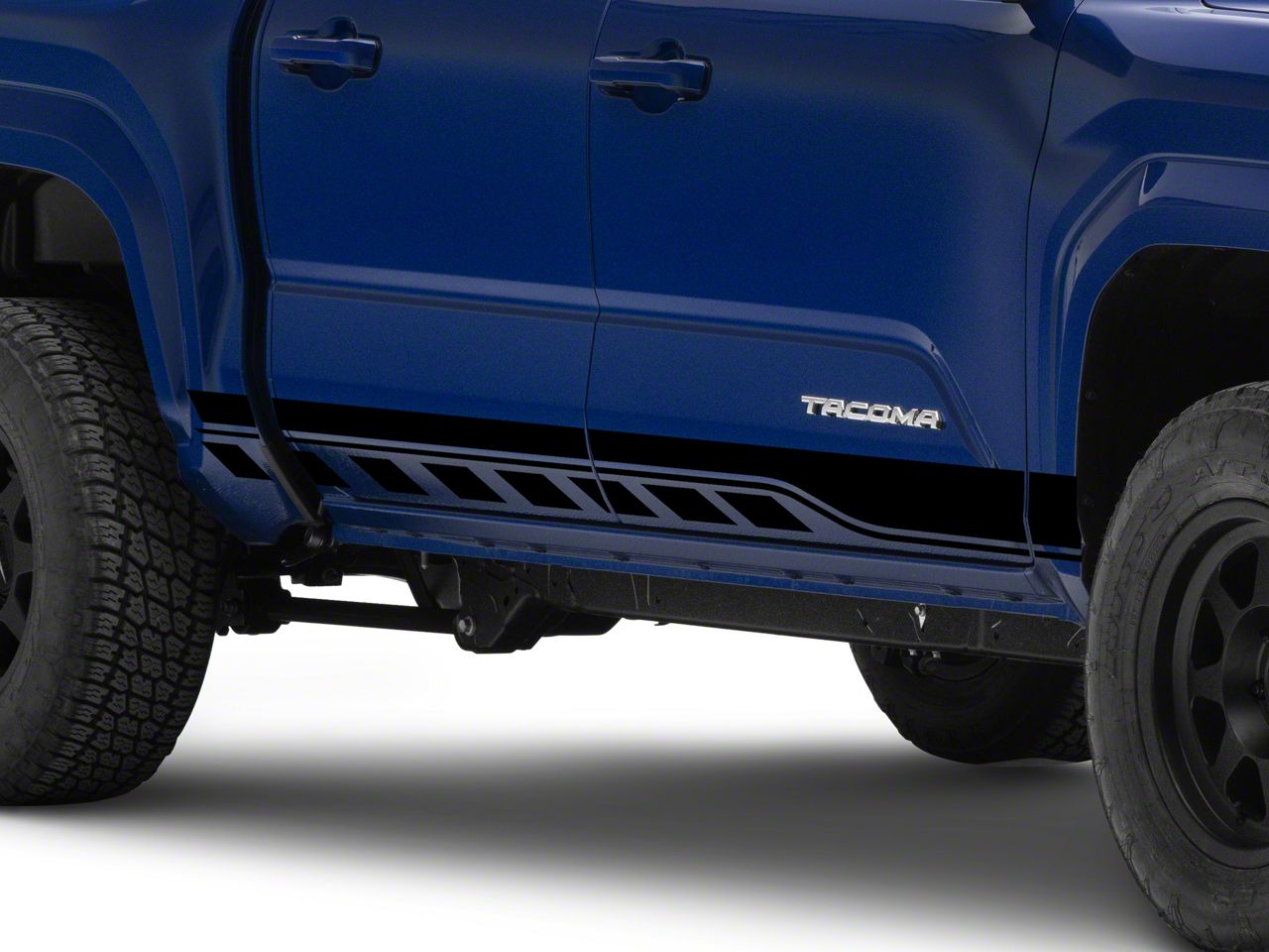 SEC10 Tacoma Dash and Striped Rocker Stripes; Gloss Black T601745 ...