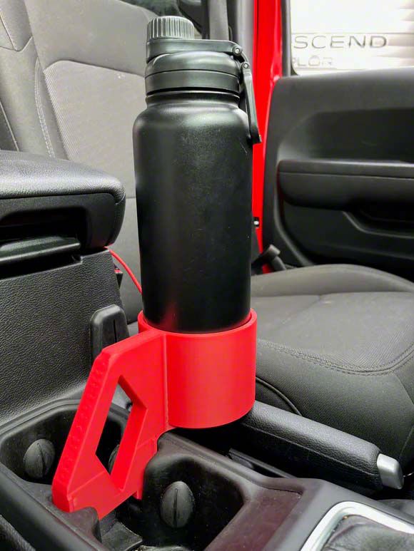 Sheltech 3D Jeep Wrangler 3rd Cup Holder; Red S3D3004 (18-26 Jeep ...