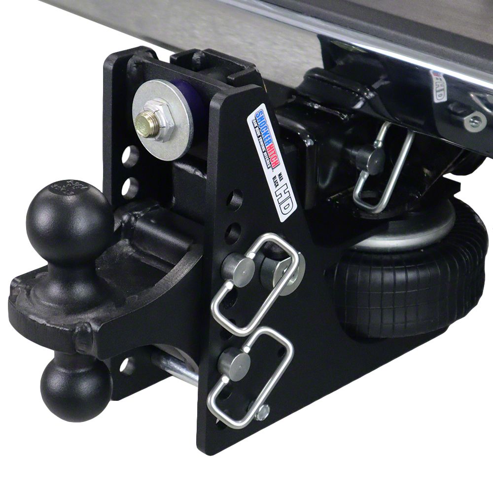 Shocker Hitch Jeep Gladiator HD 20K Max Black Air Hitch and Black Combo Ball Mount for 2-Inch ...