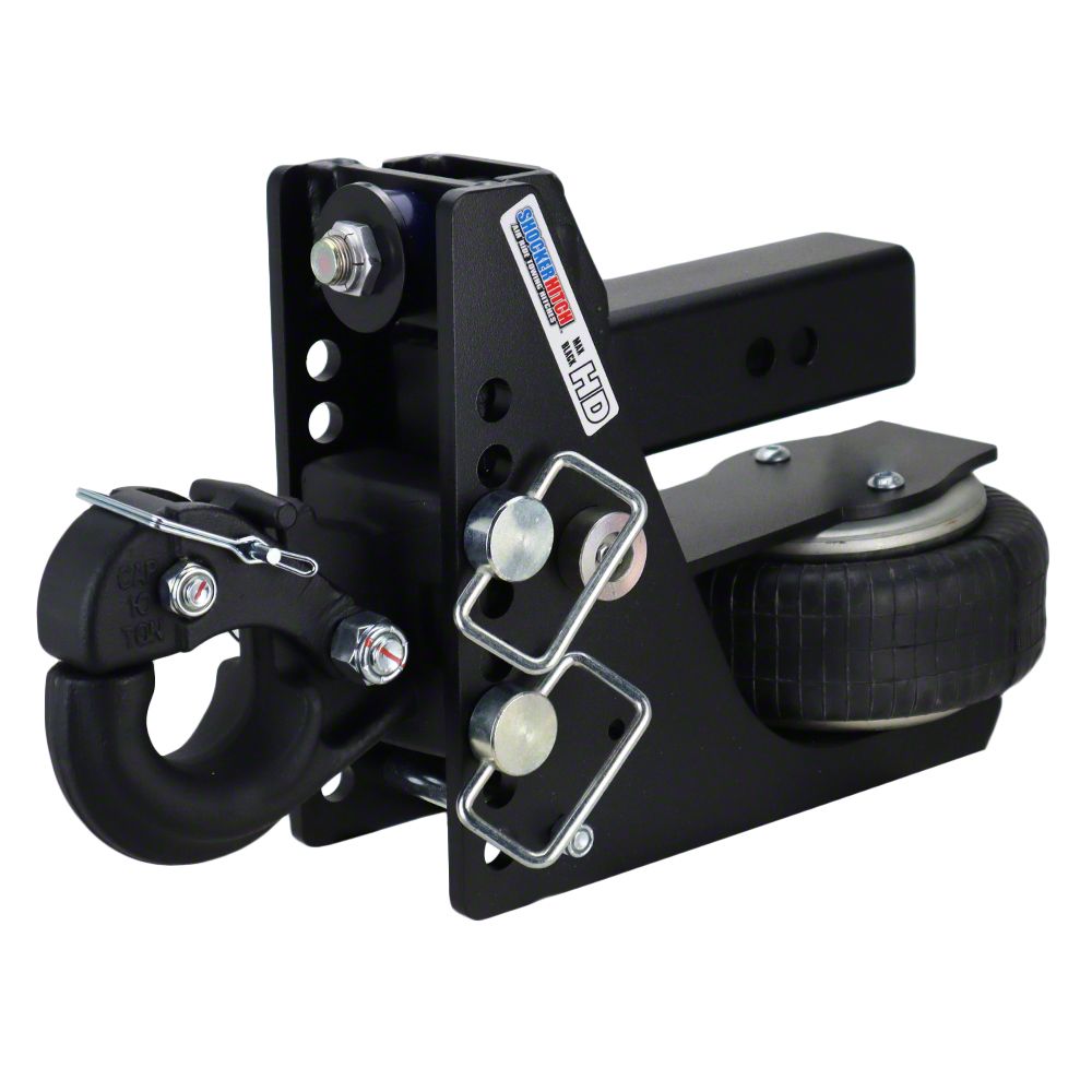 Shocker Hitch Jeep Gladiator Max Black HD 20K Air Hitch Pintle Hook for ...