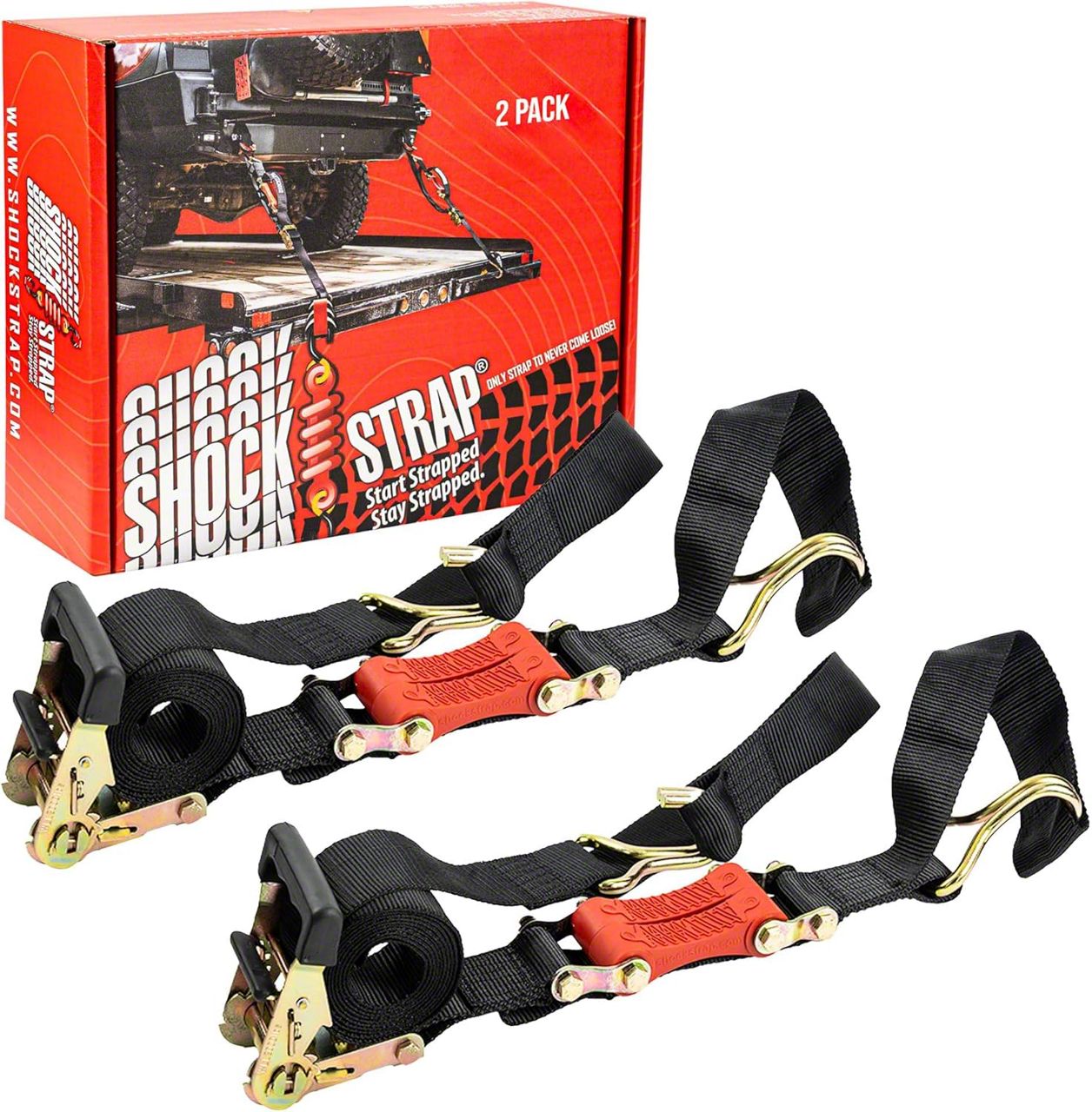 ShockStrap Bronco 2-Inch x 9-Foot Constant Tension Ratcheting Tie Down ...