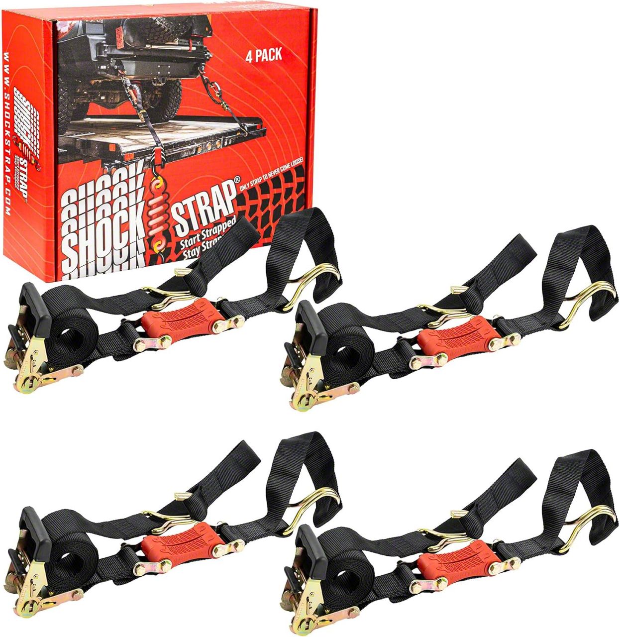 ShockStrap Bronco 2-Inch x 9-Foot Constant Tension Ratcheting Tie Down ...