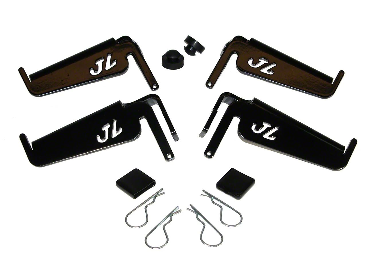Skid Row Off-Road Jeep Wrangler Foot Pegs with JL Lettering; Front and ...